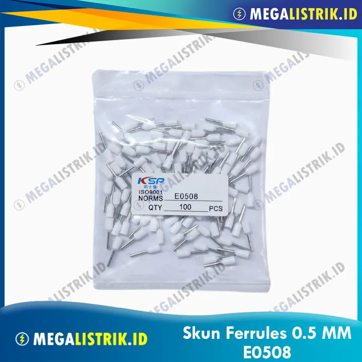KSP SKUN FERRULES 0.5 MM / SKUN KABEL FERULES 0.5MM / INSULATED END ...
