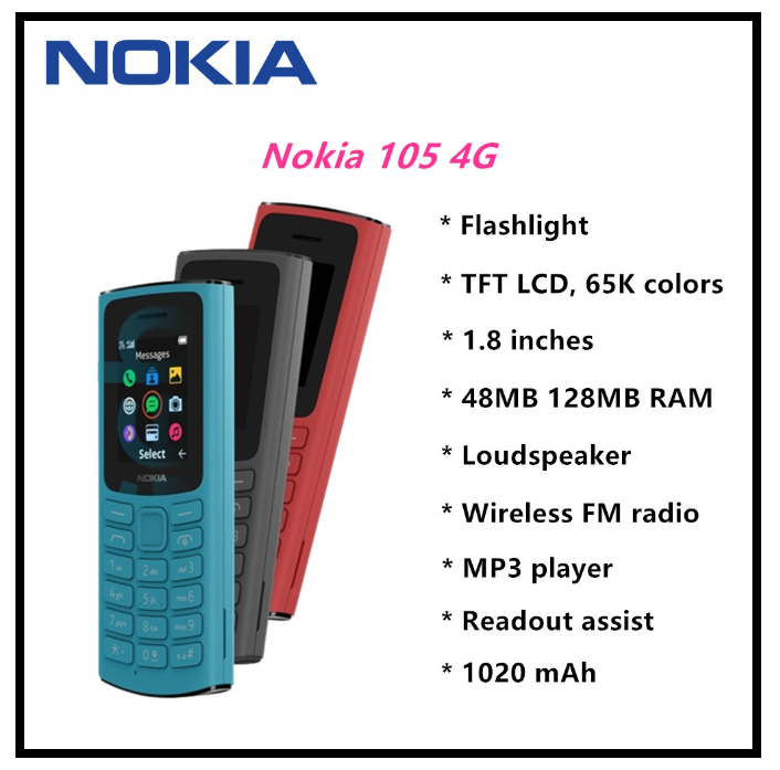 [Malaysia Set] Nokia 105 4G New With 1 Year Warranty By Nokia Malaysia ...