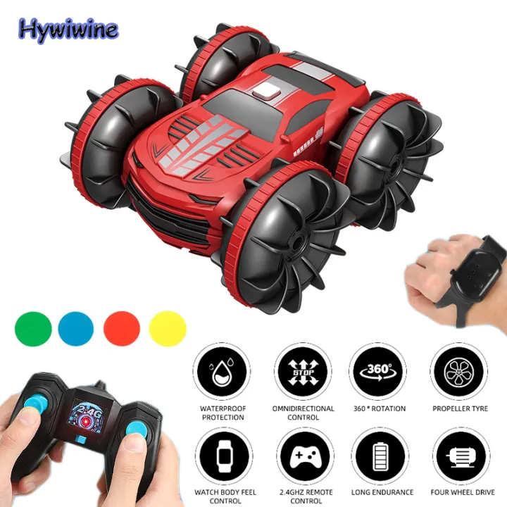 Hywiไวน์ Rc รถควบคุมระยะไกล2.4กิกะเฮิร์ตซ์กันน้ำ Amphibious ยานพาหนะดร ...