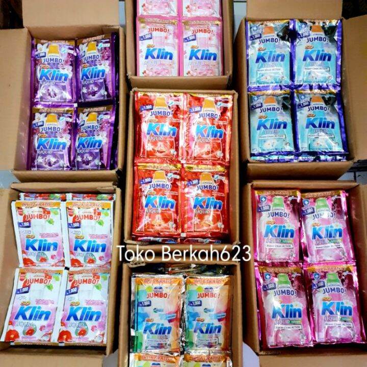 SOKLIN LIQUID JUMBO 1 Renceng Isi 6 + 1 Sachet 1000 - Detergen Cair ...