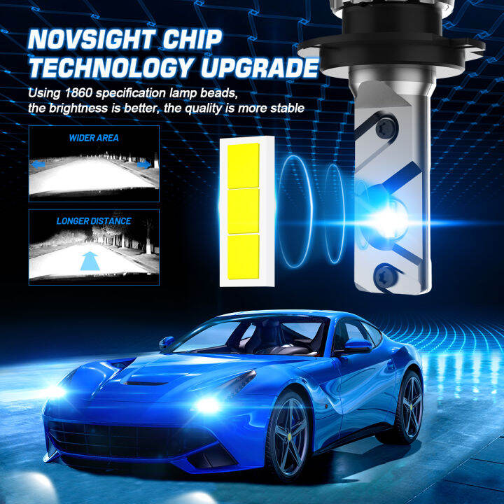 NOVSIGHT Car Headlight H7 LED H4 HiLo H1 H3 H11 H13 9005 9006 9007 9012 ...