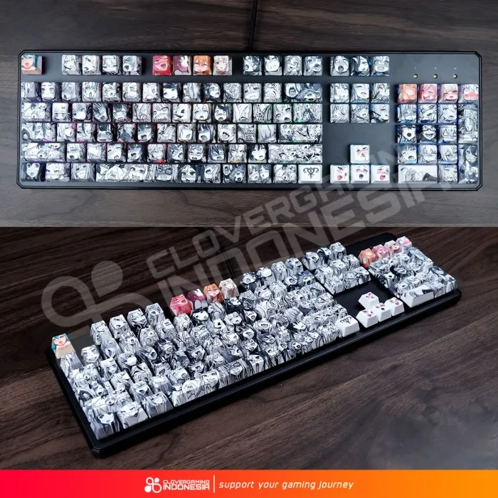 Keycaps Ahegao Hen PBT Anime Waifu Manga Mechanical Keyboard Custom ...