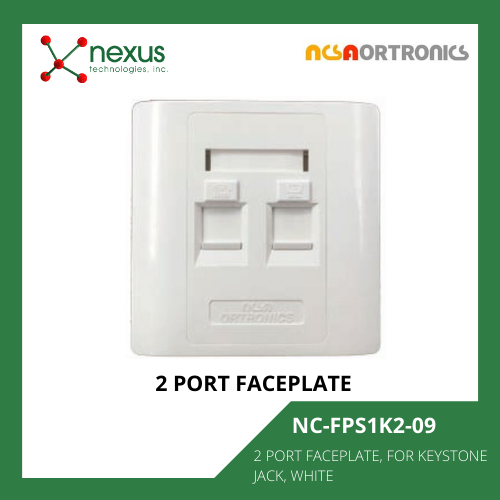 2 PORT FACEPLATE, FOR KEYSTONE JACK, WHITE/ pc | Lazada PH