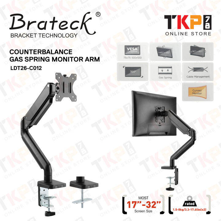 Brateck For 17-32 inch LCD Monitor Desk Mount stand universal rotation lifting display support ...
