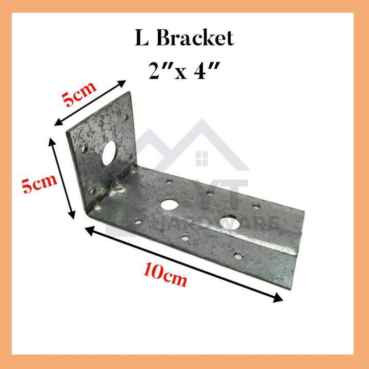 [READY STOCK] 2″ x 4″ L Bracket Steel Besi Atap Bumbung Angle Bracket ...