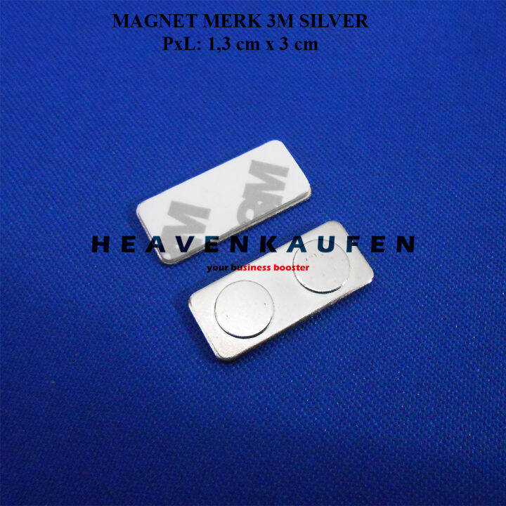 Magnet Papan Nama Name Tag Craft Merek 3M Silver 3 cm x 1,3 cm Harga ...