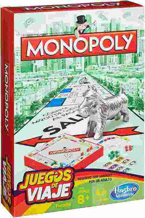ORIGINAL - Hasbro Monopoly Grab & Go Board Game (Mini Size for Travel) 2-6 Players Board Game ...