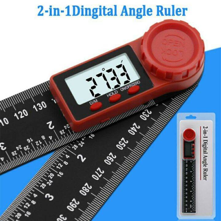 2in1 Digital Protractor Angle Finder Ruler for Crown, Trim, Woodworking ...