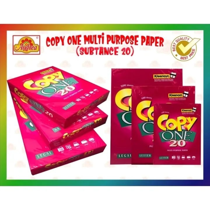 COPY ONE multipurpose paper 70 gsm. subtance 20 (ShortA4Long) Andrea ...