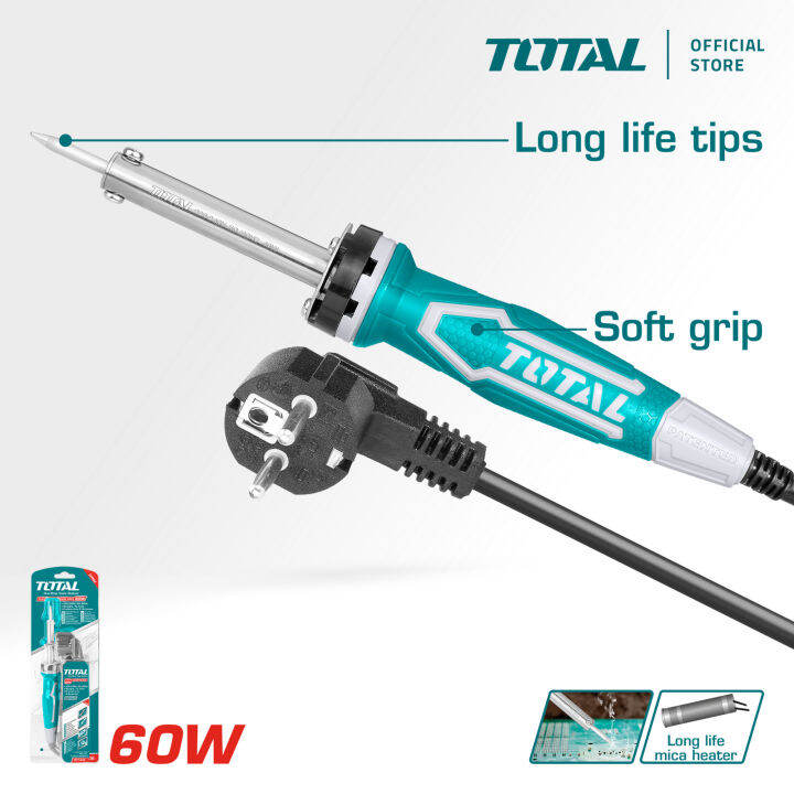 TOTAL Soldering Iron Station (100W, 60W), Straight Tip Head, 3-5 ...