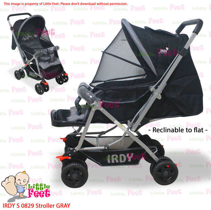 IRDY S829 Stroller GRAY ( Reversible handle, Reclinable seat, Rubber ...