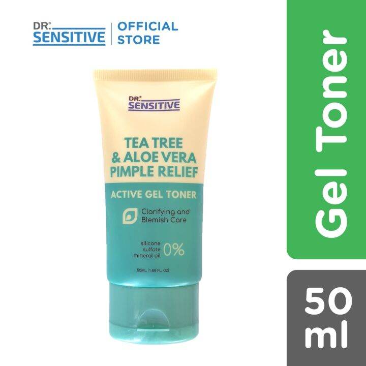 Dr. Sensitive Tea Tree & Aloe Vera Pimple Relief Active Gel Toner 50ml ...