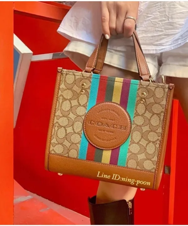 Guaranteed Original Coach C5637 Dempsey Tote 22 In Signature Jacquard ...