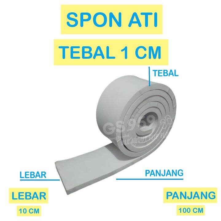 SPON ATI / BUSA ATI / SPON EVA TEBAL 1 CM WARNA PUTIH BENTUK POTONGAN ...