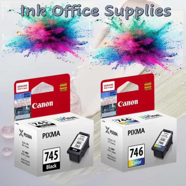 Canon 745/746 PG-745 and CL-746 Black & Tricolor Original Ink Cartridge ...