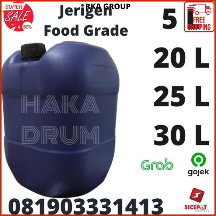 Jerrycan Baru 20 25 30 Liter L Jirigen Plastik Drigen Jerigen Derigen ...
