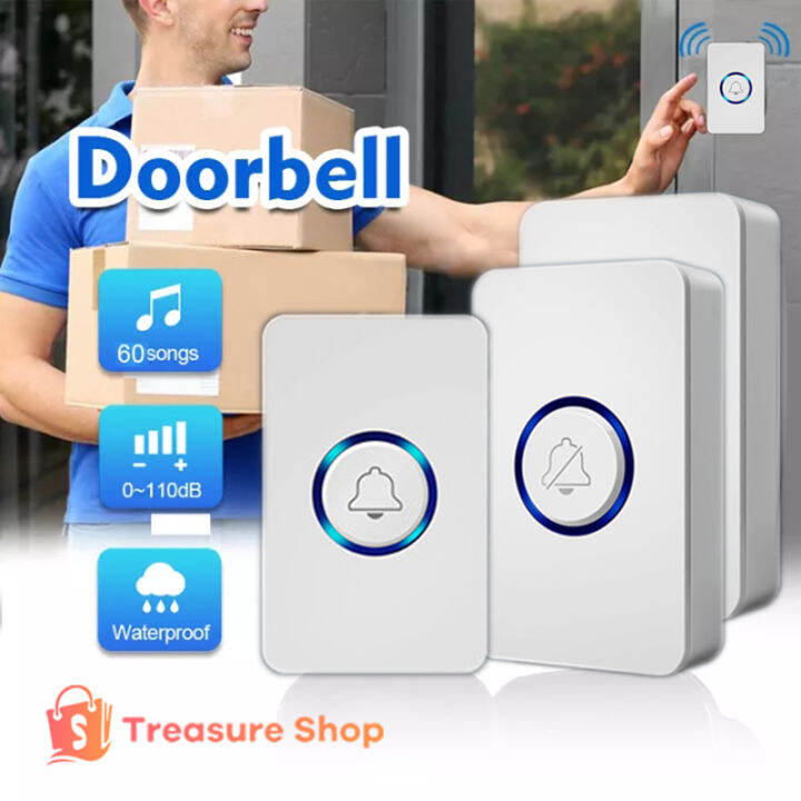 Wireless Waterproof Doorbell 150m Range Home Intelligent Door Bell ...