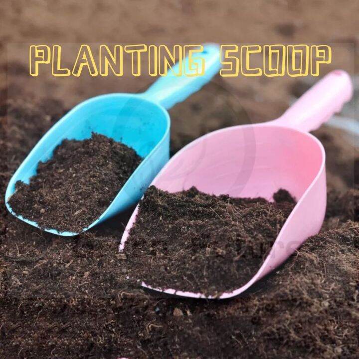 Gardening Plastic Soil Shovel Hand Scoop Penyodok Tanah 彩色筒铲 种植工具 铲子 ...