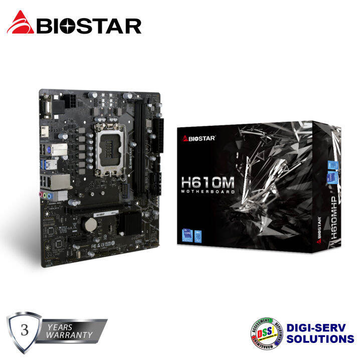 BIOSTAR H610MHP Micro ATX Motherboard, Intel H610, Supports PCIe 4.0 ...