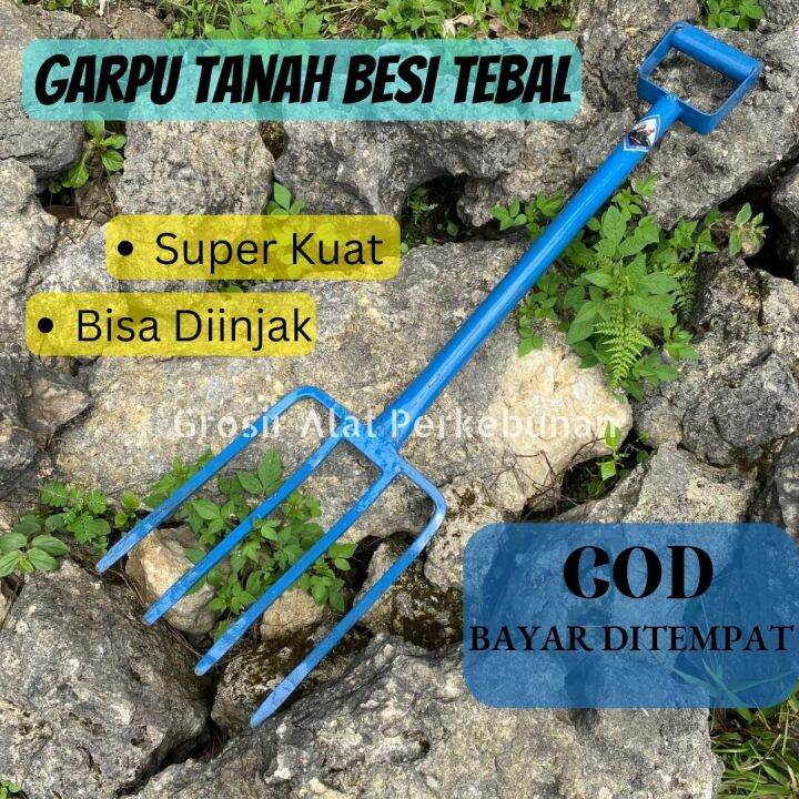 PROMO Garpu Injak Alat Penggembur Tanah Full Besi Super Kuat - Garpu ...