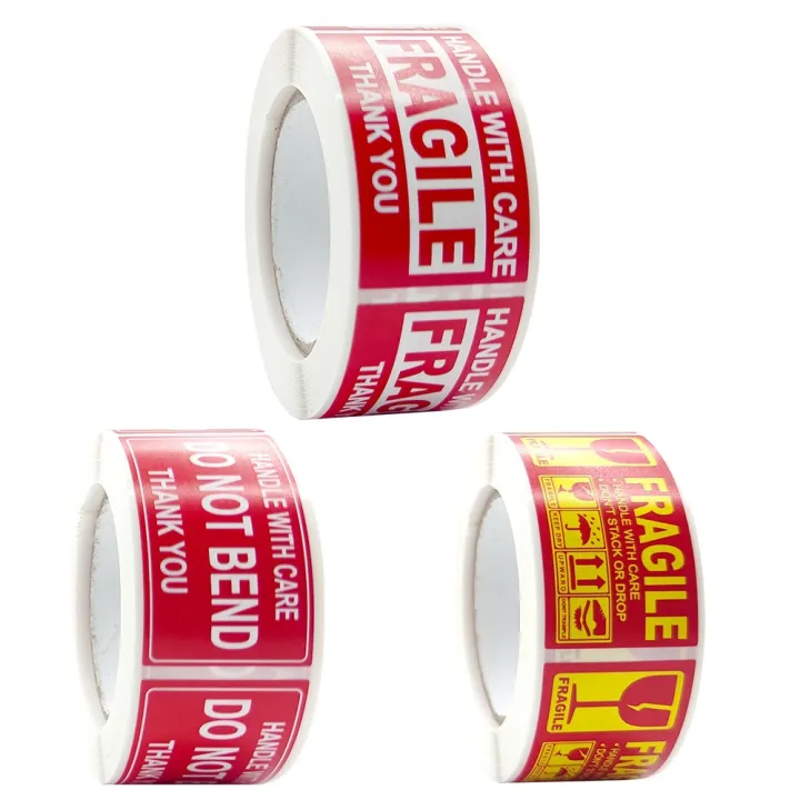 250Pcs/Roll Fragile Warning Label Stickers Please Handle with Care for ...