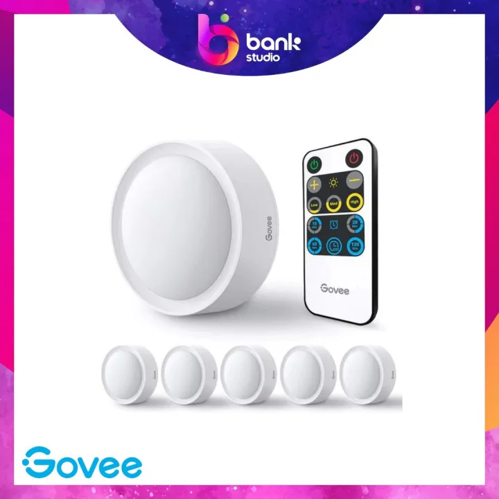 (ประกัน 3เดือน) ไฟติดชั้น Govee Dimmable LED Puck Lights - 6Packs ...