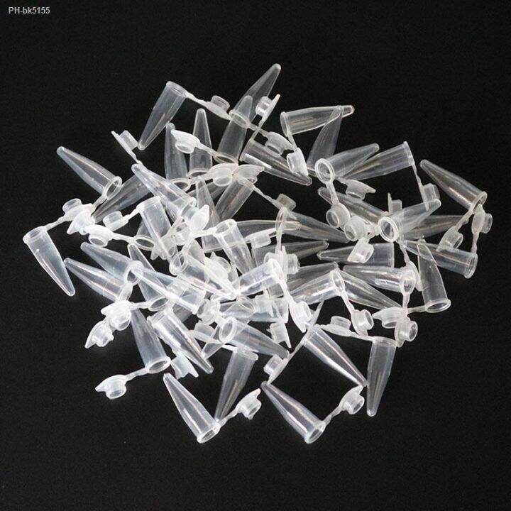50 Mini 0.2 Ml Centrifuge Tubes Test Experiment Tubes Transparent ...