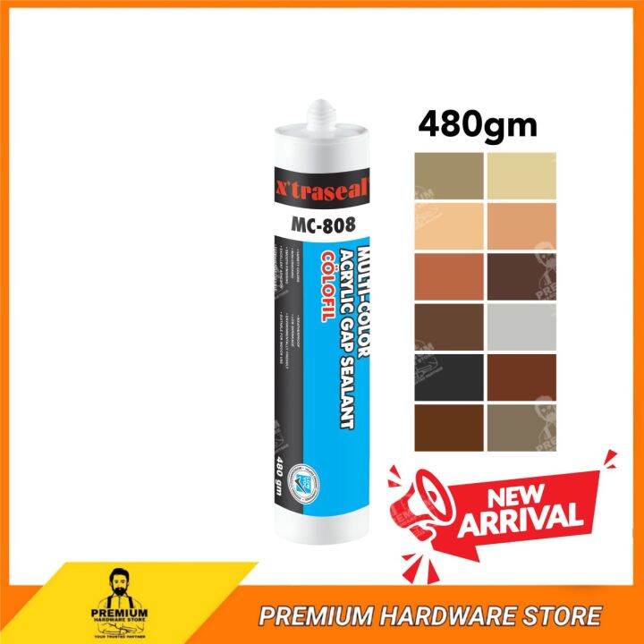 XTRASEAL MC-808 Colofil Multi-Colour Acrylic Gap Sealant 480g Gap Filler Acrylic Silikon Sealant ...