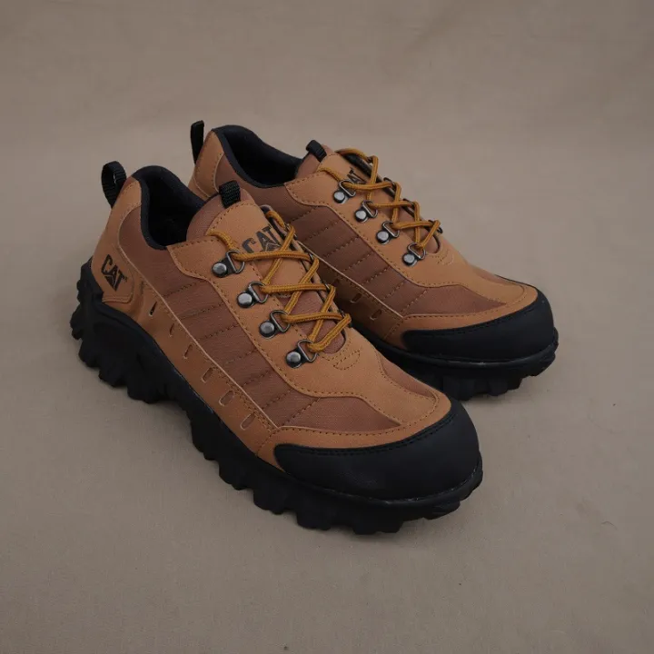 SEPATU SAFETY BOOTS CATERPILLAR BULDOZER UJUNG BESI KERJA PROYEK LAPANGAN SEPATU SEPTI SAFETY ...