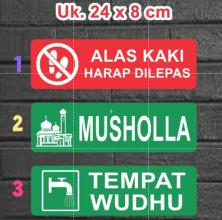 STIKER LEBEL MASJID MUSHOLA sign Rambu k3 Tempat wudhu | Lazada Indonesia