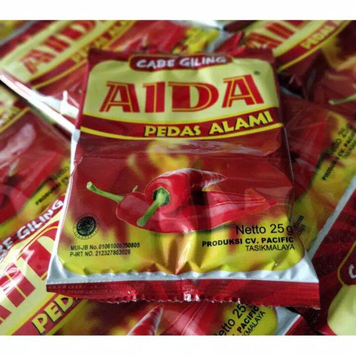 AIDA 25GR BUMBU PENYEDAP RASA PEDAS CABAI GILING ALAMI / BUMBU BASRENG ...