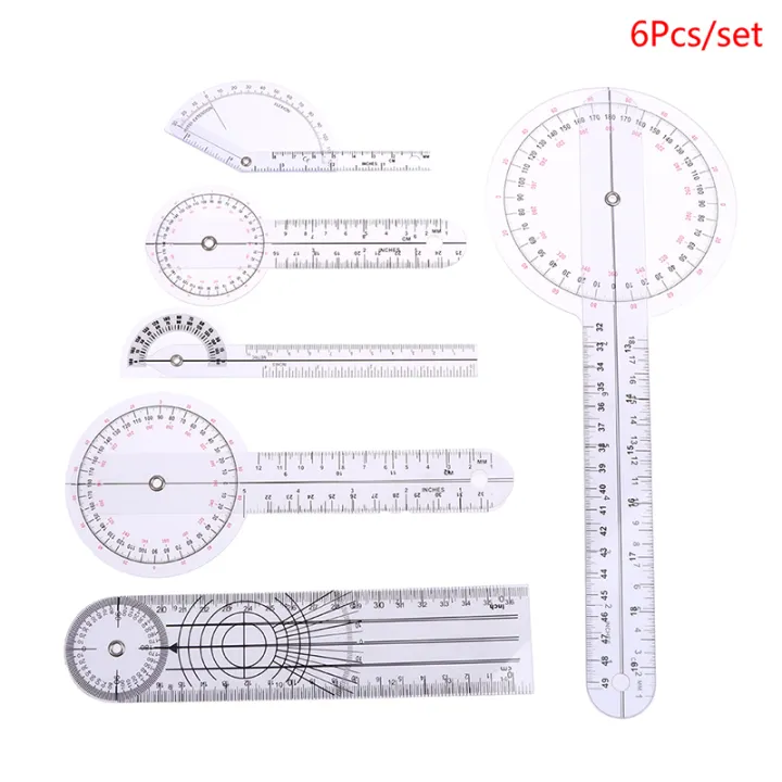 Graceful 6Pcs/set Goniometer Joint Ruler Orthopedics Angle Rule Spinal ...