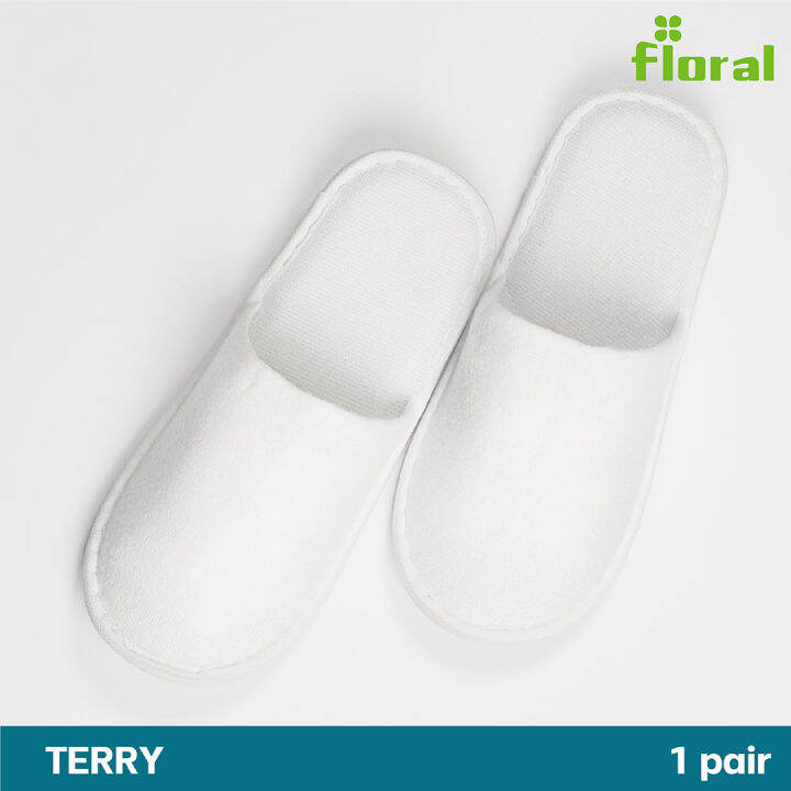 TERRY SLIPPER รองเท้าสลิปเปอร์โรงแรม สลิปเปอร์ ใส่ในบ้าน ในโรงแรม พื้น ...