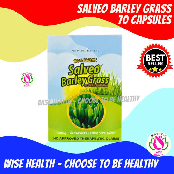 Salveo Barley Grass Powder 100% Organic Australian Grown Capsules 1Box ...