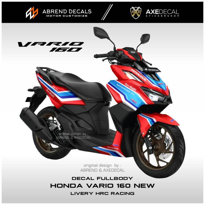 Decal Fullbody Vario 160 Livery HRC Racing / Stiker Motor Honda Vario ...