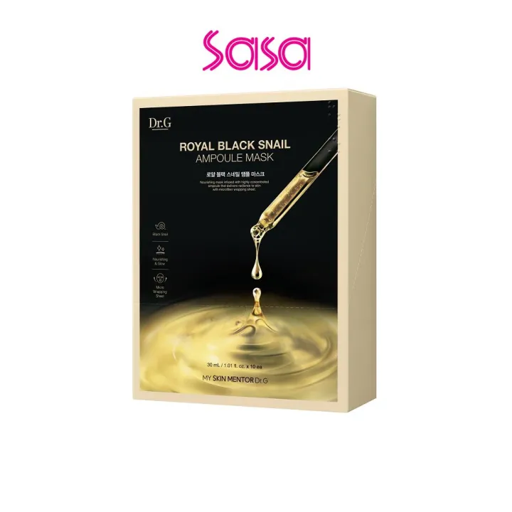 Dr.G Royal Black Snail FACIAL Mask 10pcs | Lazada PH