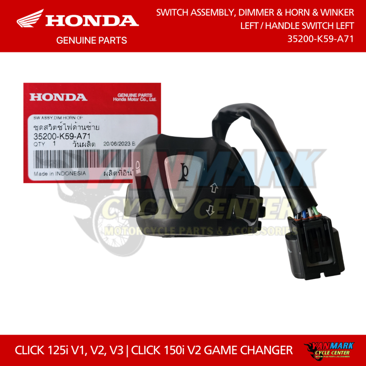 ORIGINAL HONDA - SWITCH ASSEMBLY, DIMMER & HORN & WINKER LEFT / HANDLE ...
