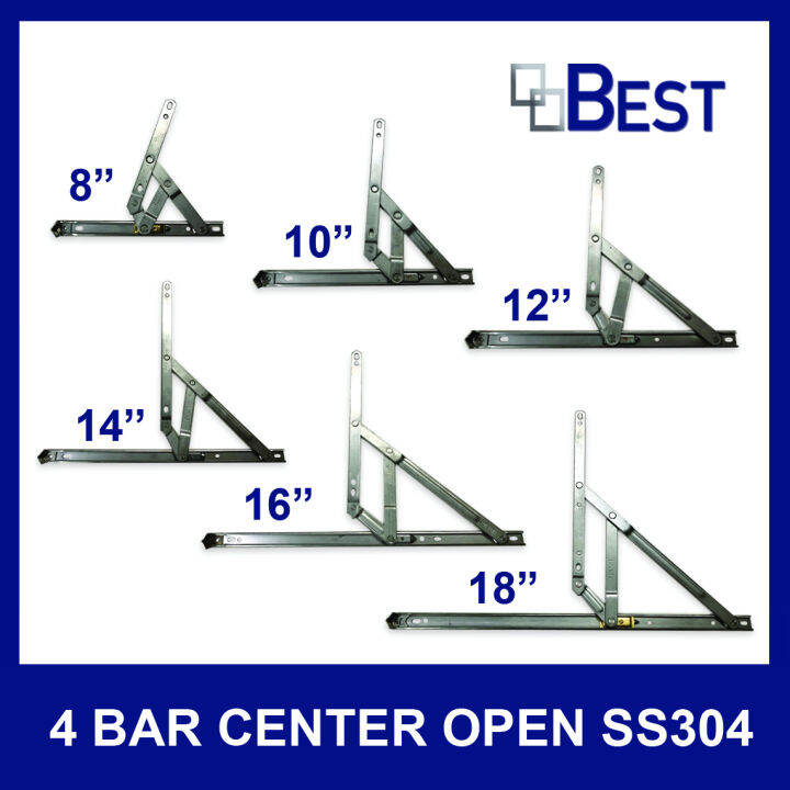 4 bar forebar SS304 4 bar 8” 10” 12” 14” 16” 18” Hinge Center Open for ...