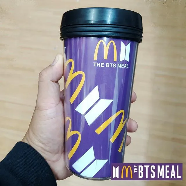 McDonald's Mcdo The BTS Meal 16oz 500ml Plastic Tumbler Drinks BTS x Mcdo (Purple) cucumber ...