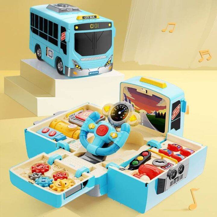Transform Bus School Bus Toy Educational Music Vehicle Playset by ...