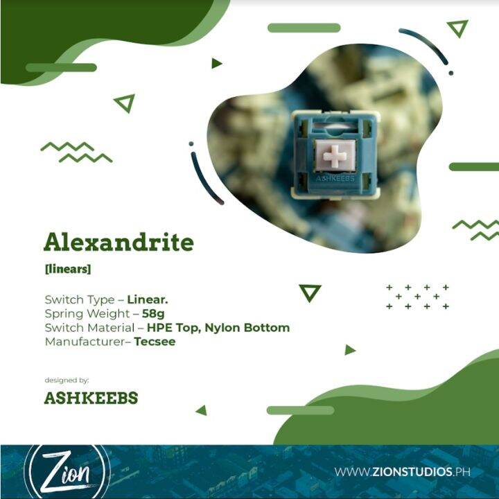 Alexandrite Linear Switch Mechanical Keyboard Switches Zion Studios PH | Lazada PH