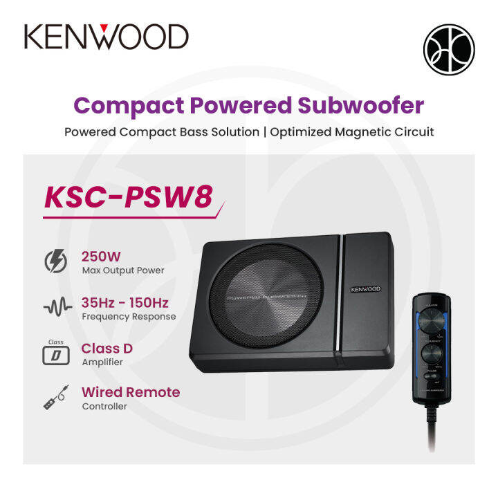 Kenwood KSC-PSW8 Compact Powered Subwoofer | Lazada