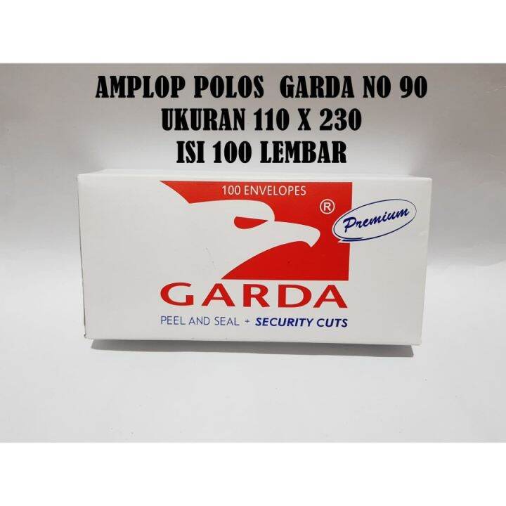 Amplop Putih Polos Garda NO.90 1 PACK ISI 100 LEMBAR | Lazada Indonesia