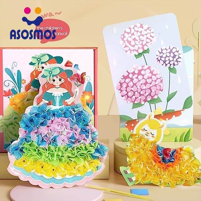 ASM Princess Tufting Dress DIY Book Improve Children's Hands-on Ability ...