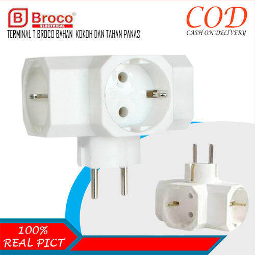 STEKER T ARDE PERSEGI 13830 WHITE BROCO | Lazada Indonesia