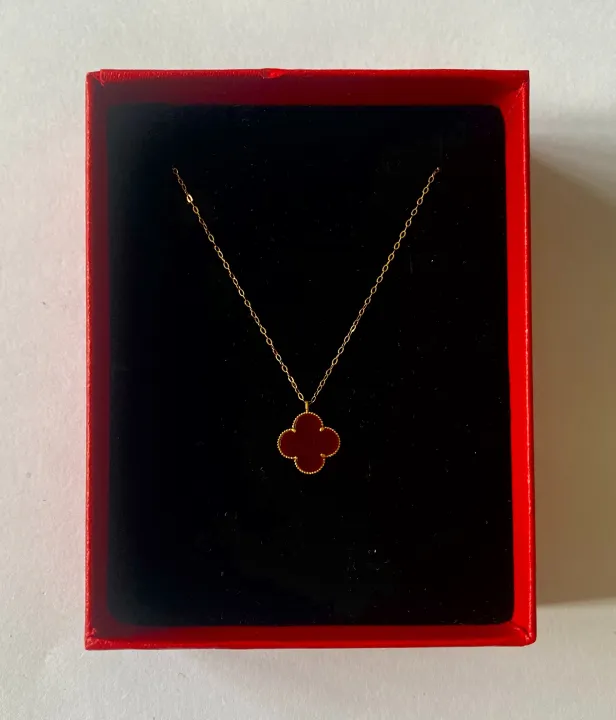 Pawnable 18K VSPL Saudi Gold VCA Inspired Necklace (Red) | Lazada PH