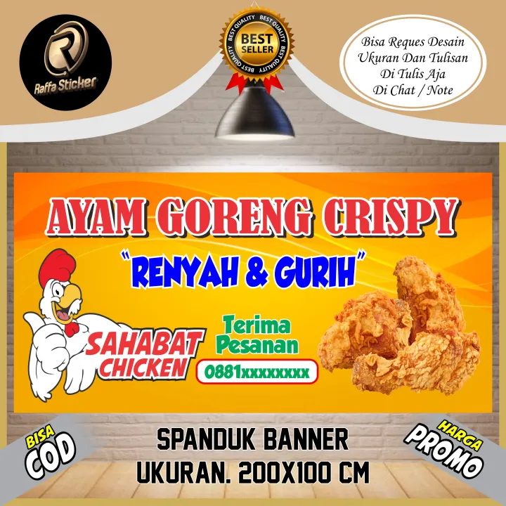 Spanduk, Banner Ayam Goreng Crispy | Lazada Indonesia