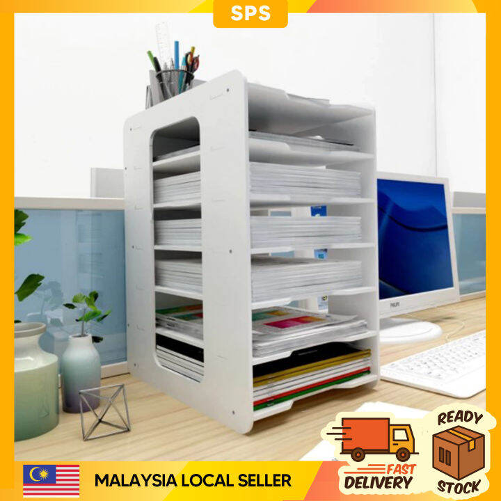 SPS A4 PAPER TRAY/ 5/7 TIERS DOCUMENT RACK/ DESKTOP PAPER ORGANIZER ...