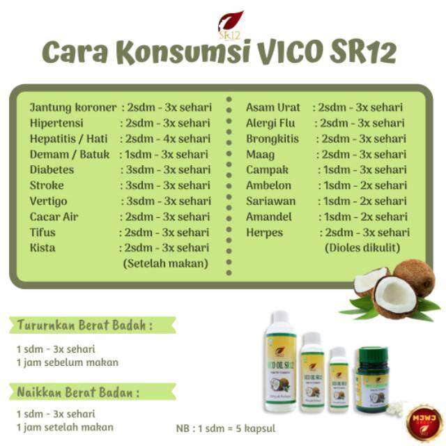 VCO OIL SR12 MINYAK KELAPA MURNI VIRGIN COCONUT OIL IMUN BOOSTER UNTUK KESEHATAN DAN KECANTIKAN ...