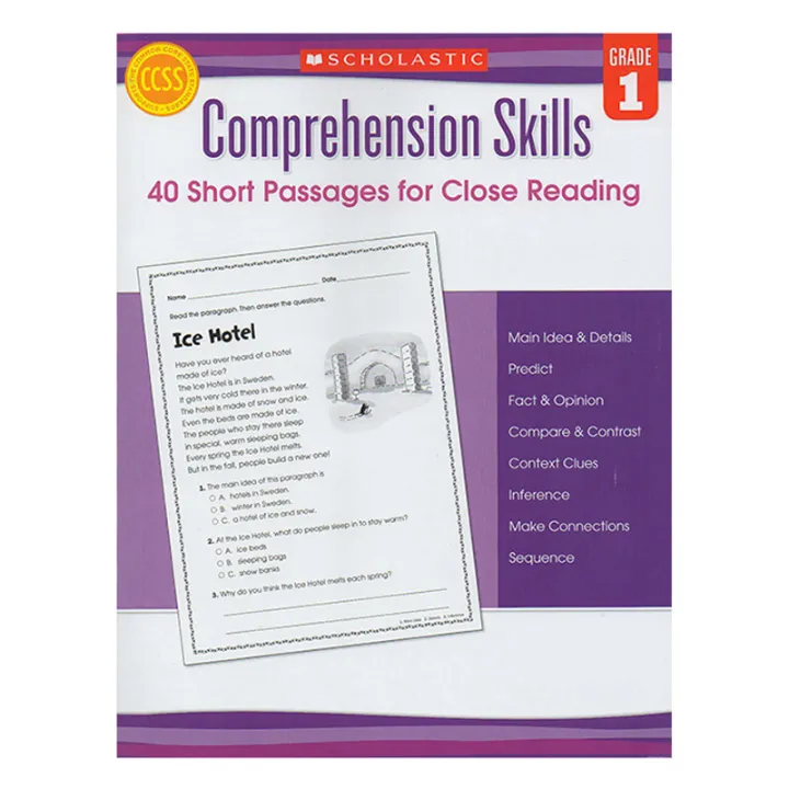 Academic success comprehension skills short passes for close reading grade 1 Reading Skills ...